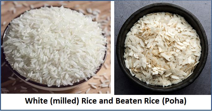 White Rice vs. Beaten Rice (Poha)